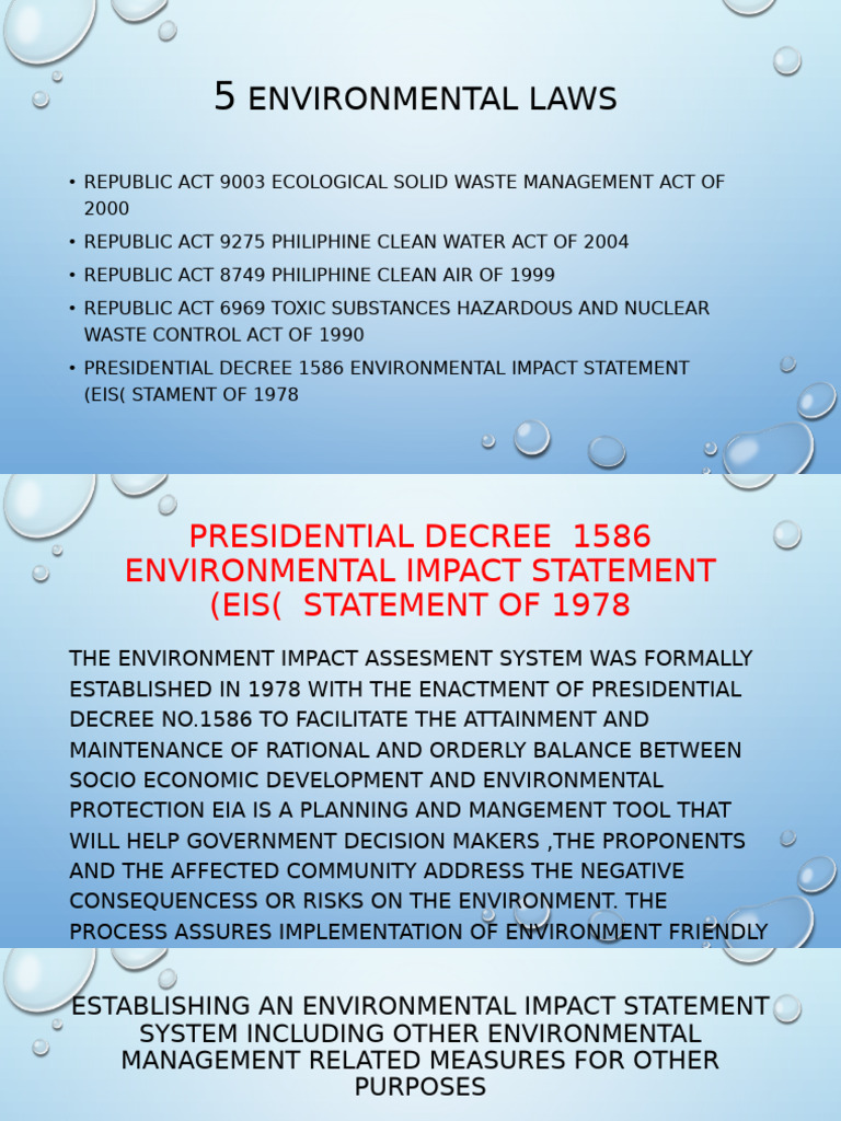 5 Environmental Laws | PDF | Environmental Impact Assessment | Justice