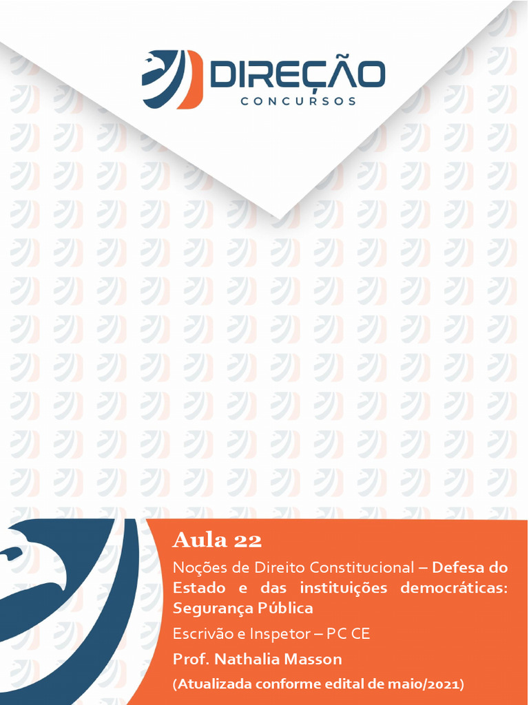 Direito Constitucionalpara Inspetore Escrivãoda Pcce Aula 45 | PDF | Polícia | Emenda Constitucional