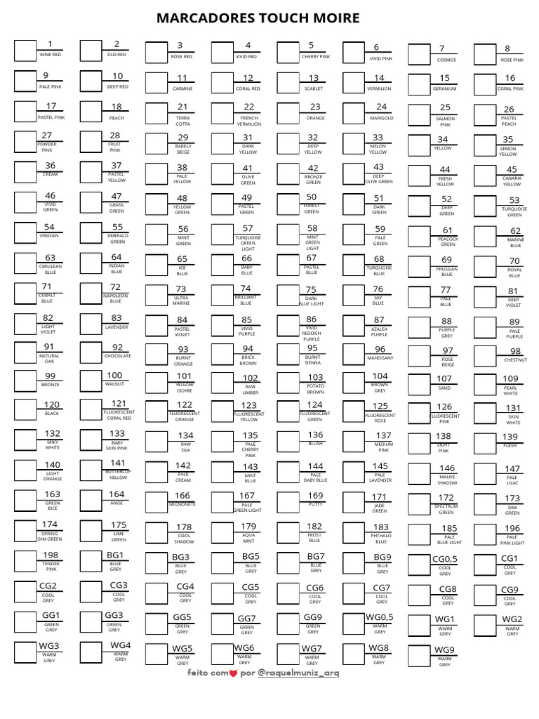 Swot Marcadores Touch Moire | PDF | Brown | Green