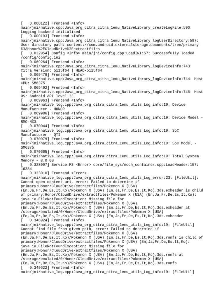 Citra Log | PDF | Computing | Computing Platforms