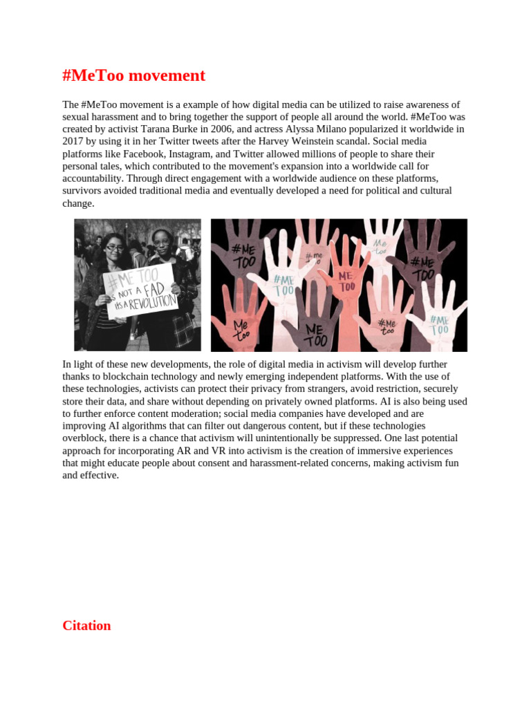 Impact of Digital Media on #MeToo | PDF | Social Science