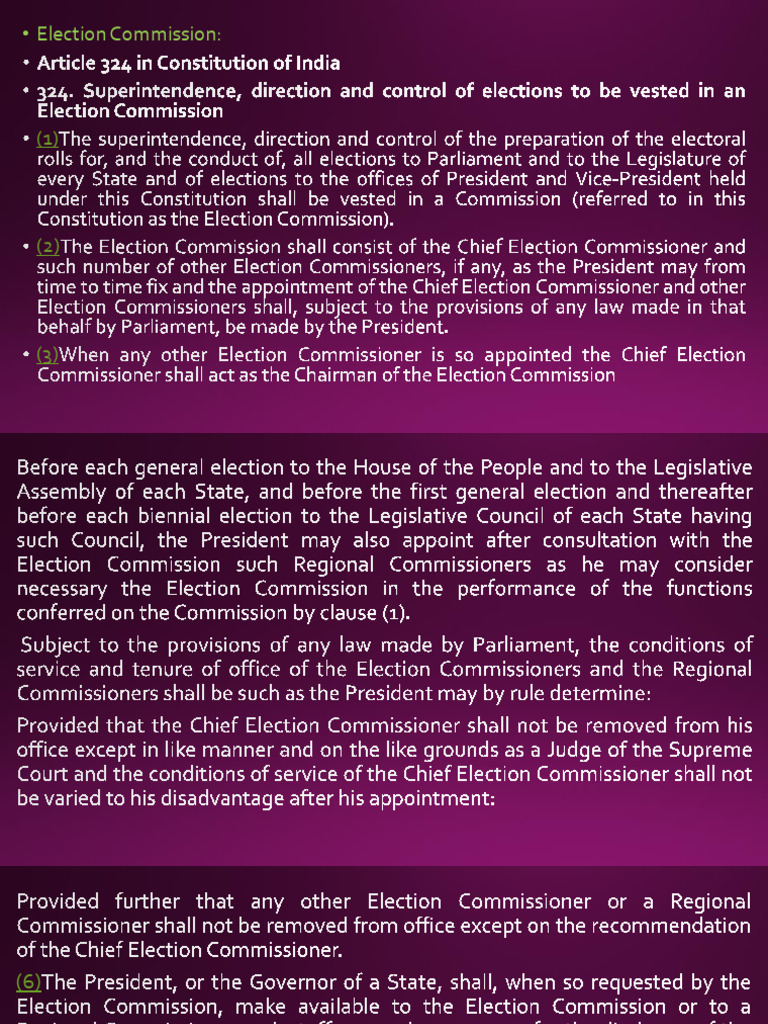 Election Commission | PDF | Government | Statutory Law
