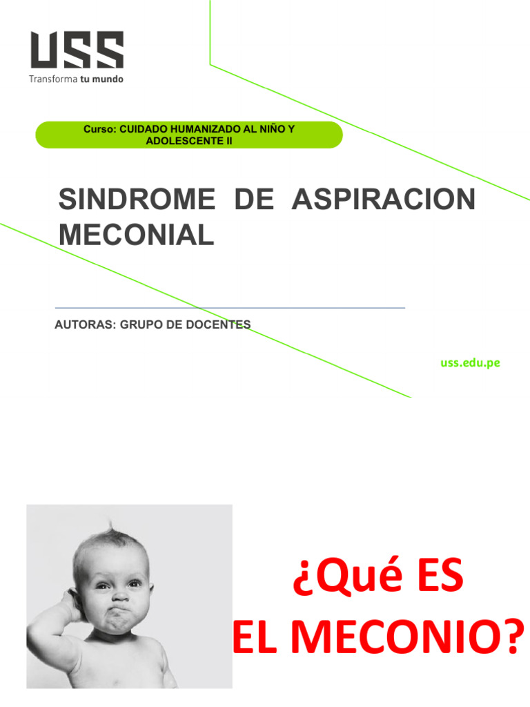 Sindrome de Aspiracion Meconial | PDF