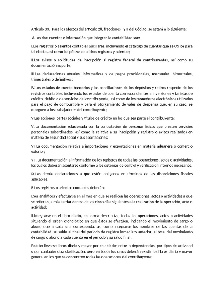 Reglamento Del Codigo Fiscal de La Federacion | PDF | Contabilidad ...