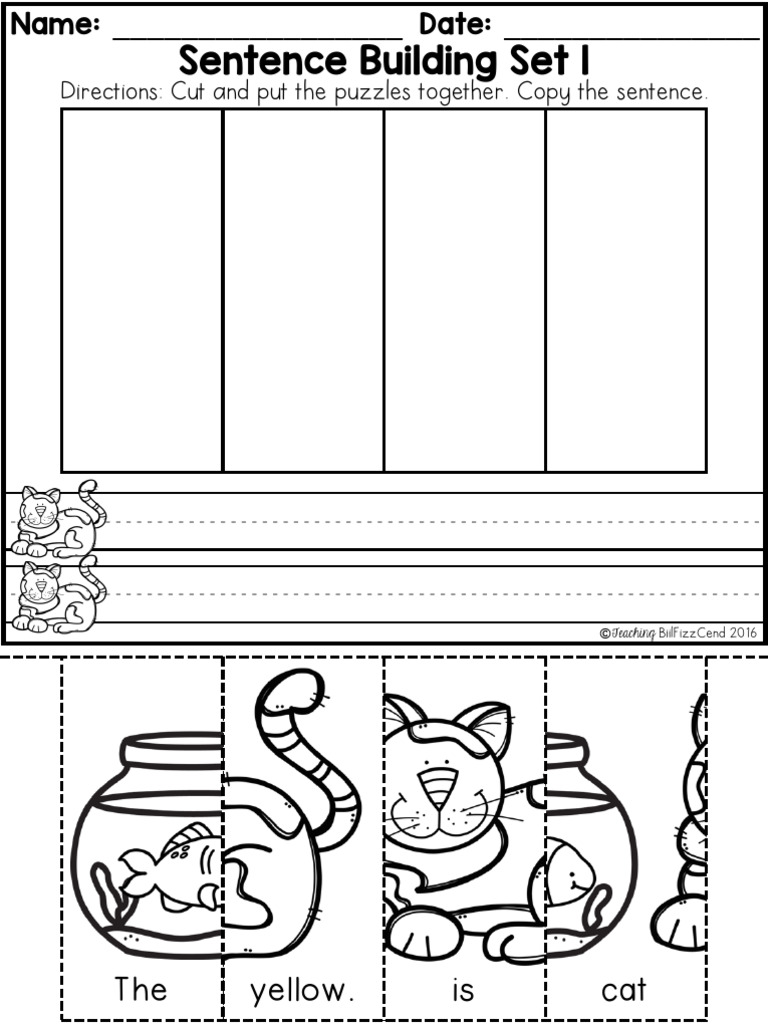 Sentence Builder - Cut & Paste 1 | PDF | Business | Computers