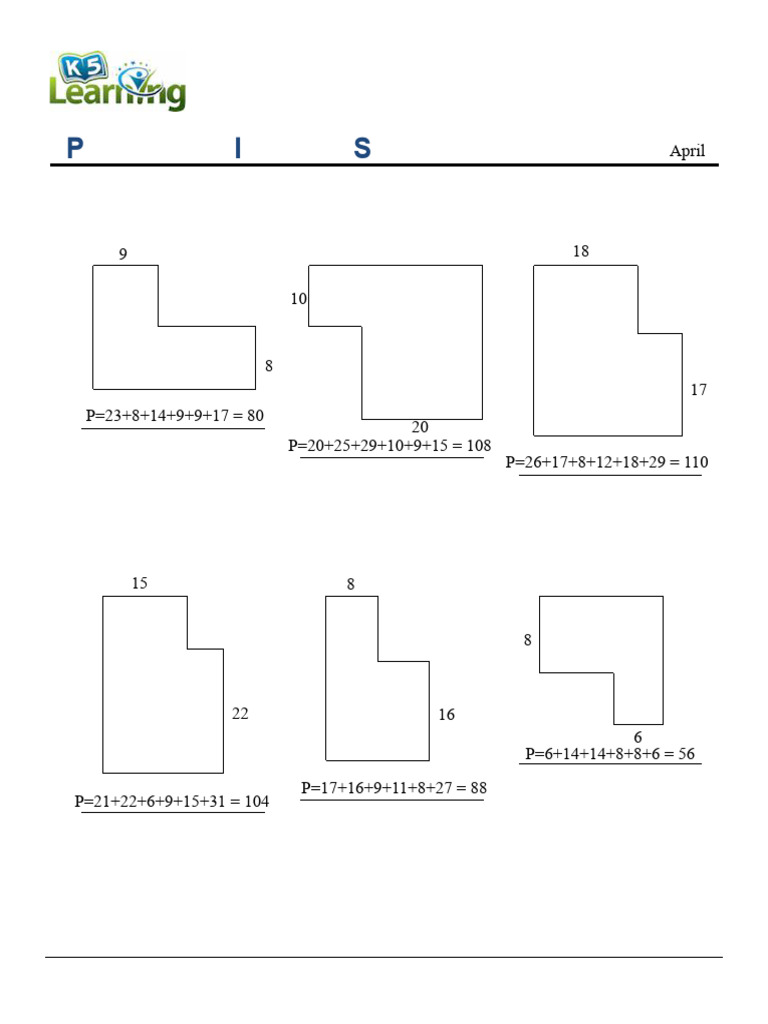 Grade 6 Geometry: Perimeter Practice | PDF