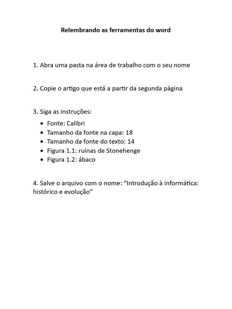 Ferramentas do Word e Informática Básica | PDF | Informação | Eletrônicos