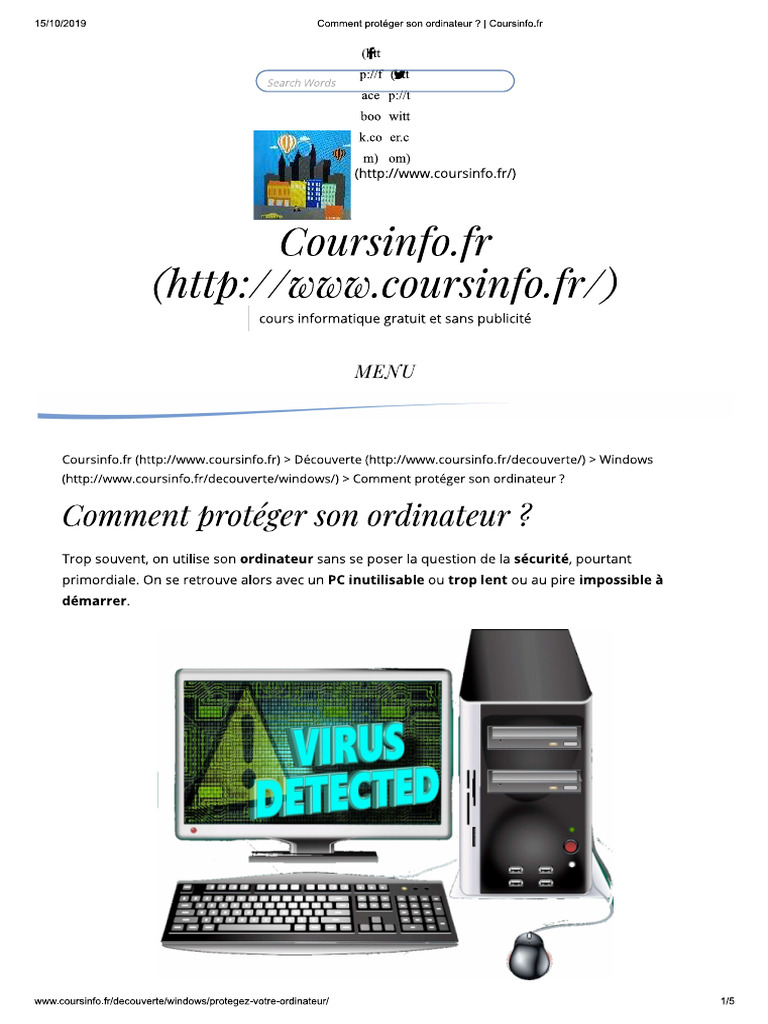 Comment Protéger Son Ordinateur | PDF