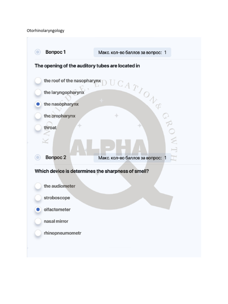 Alpha Q, Ent Mcqs | PDF | Science & Mathematics