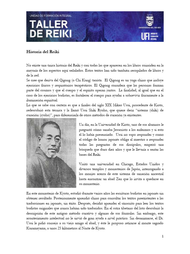 Historia Del Reiki | PDF | Reiki | Mikao Usui