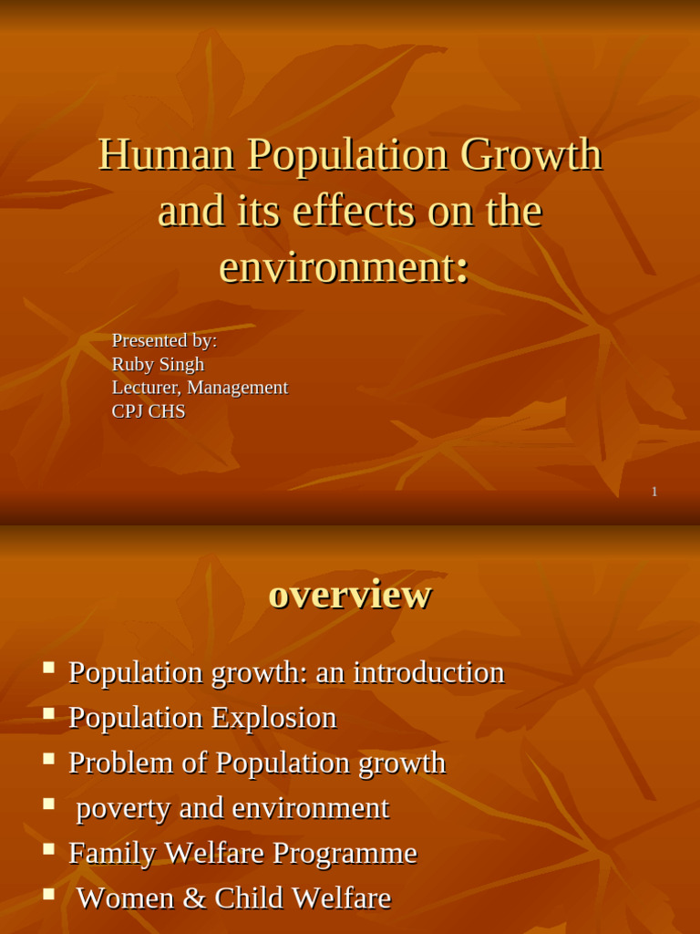 Population Growth and Environmental Impact | PDF | Agriculture ...