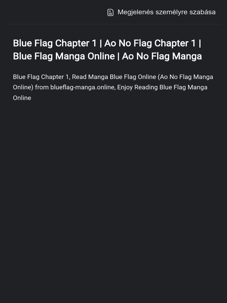 Blue Flag Manga Chapter 1 Online | PDF | History
