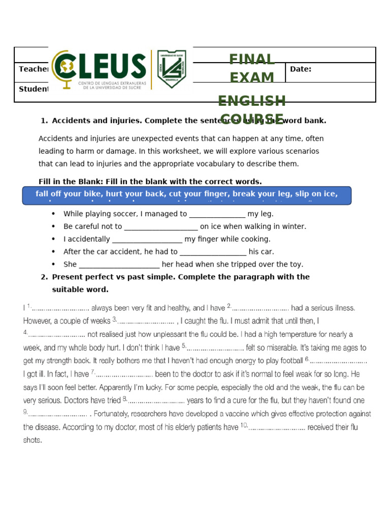 Final Exam Template | PDF | Language Arts & Discipline | Foreign ...