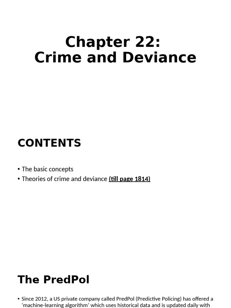 Crime and Deviance | PDF | Deviance (Sociology) | Crimes