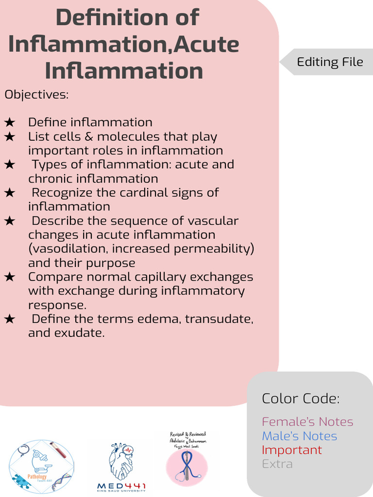 Acute Inflammation Overview | PDF | Inflammation | Blood Vessel