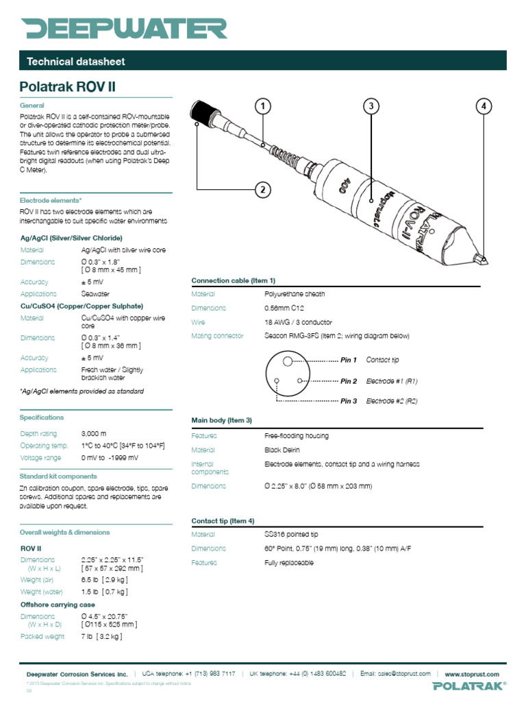 rov-ii-techdata-ltr | PDF | Electricity | Electrical Engineering