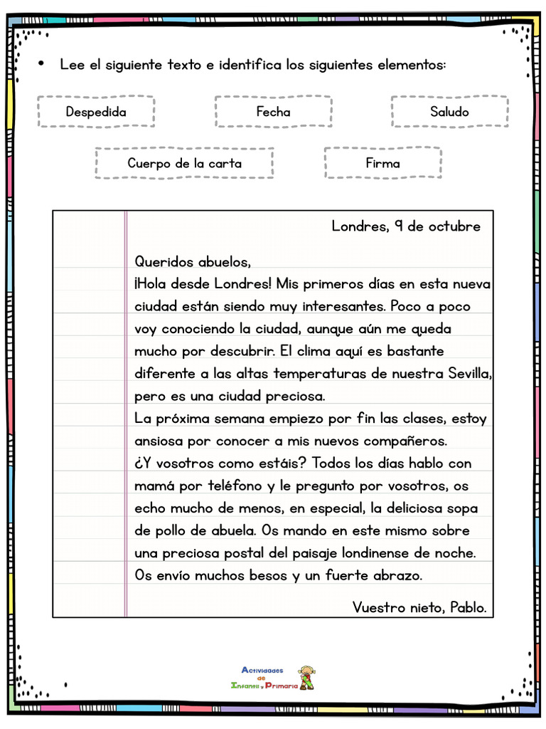 Comprension Lectora Carta | PDF