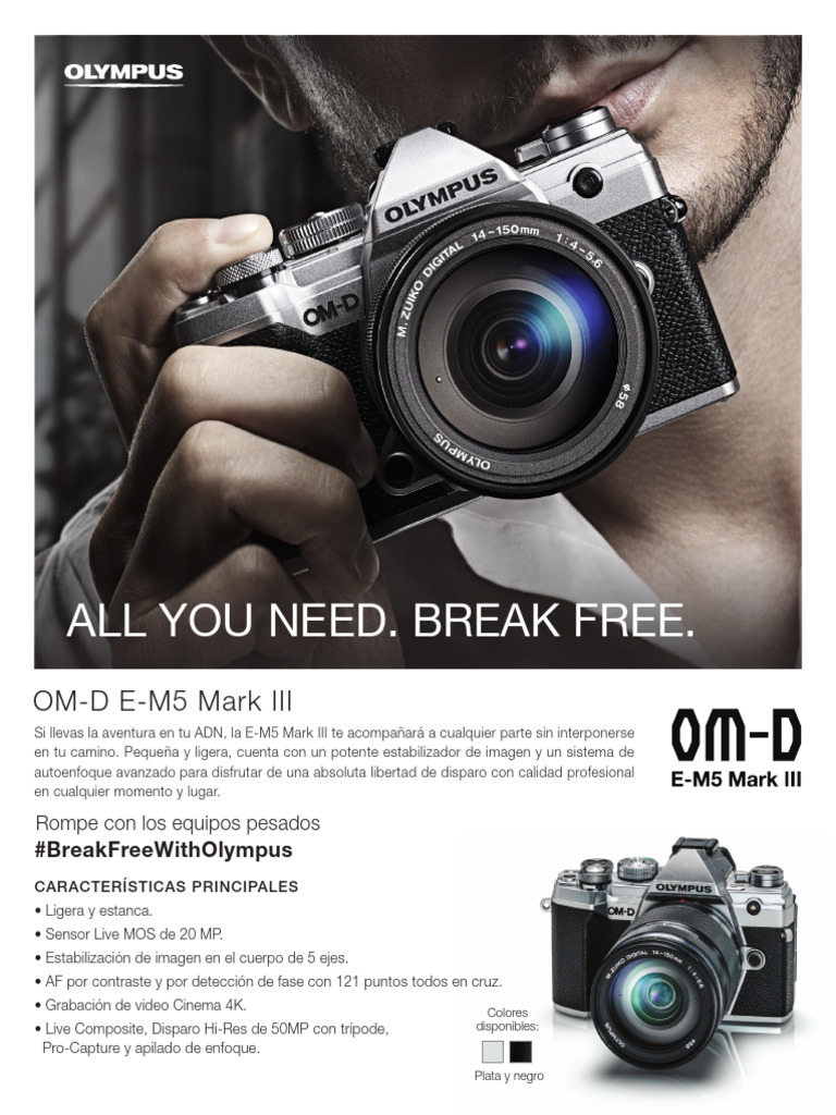 OM-D - E-M5 - Mark - III - Ficha Técnica | PDF | Estabilización de ...