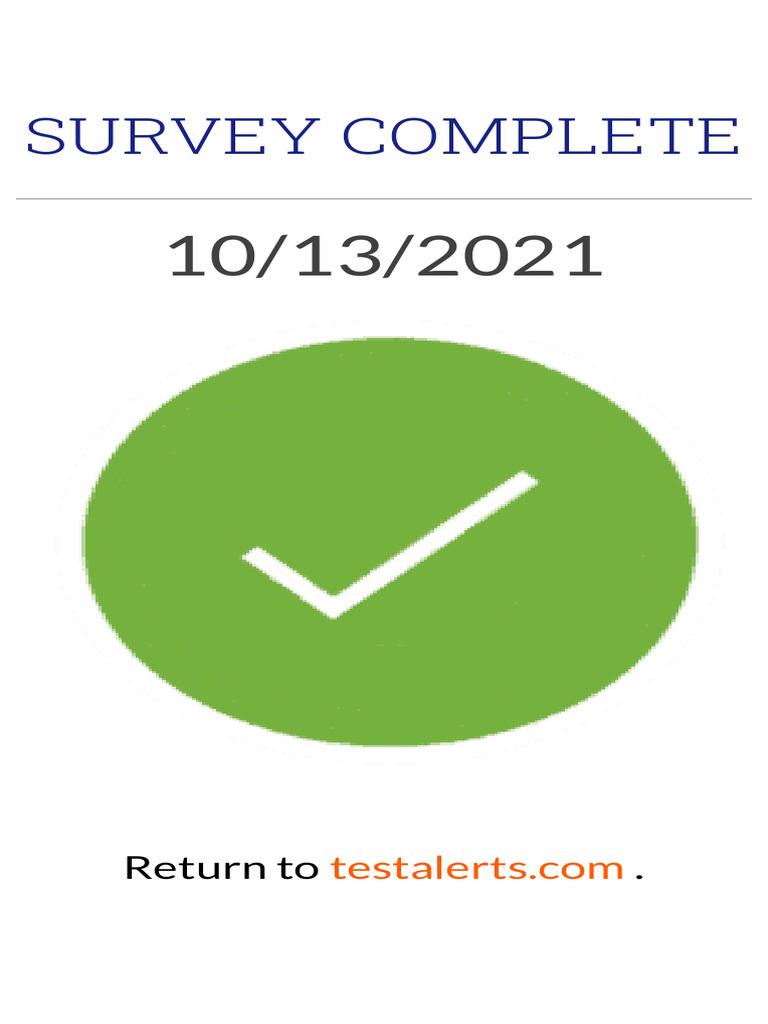 Survey Complete | PDF