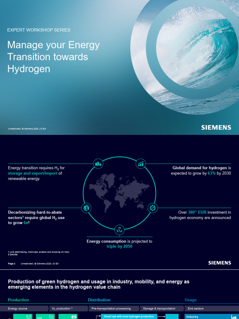 H2@Siemens Presentation | PDF | Energy Storage | Nature
