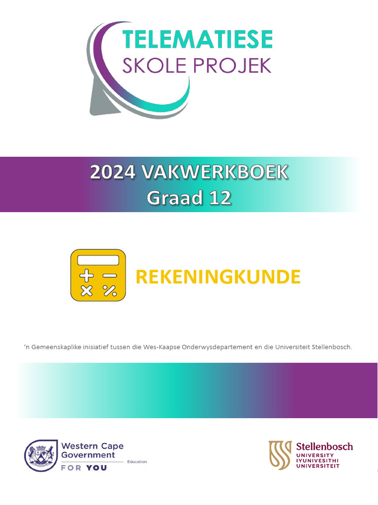 2024 Rekeningkunde Gr12 Werkbk | PDF