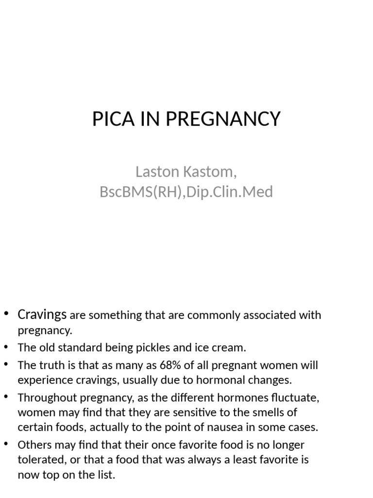 3 Pica in Pregnancy Presentation | PDF | Clinical Medicine | Medical Specialties