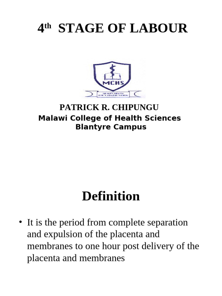 Fourth Stage of Labor Explained | PDF | Career & Growth