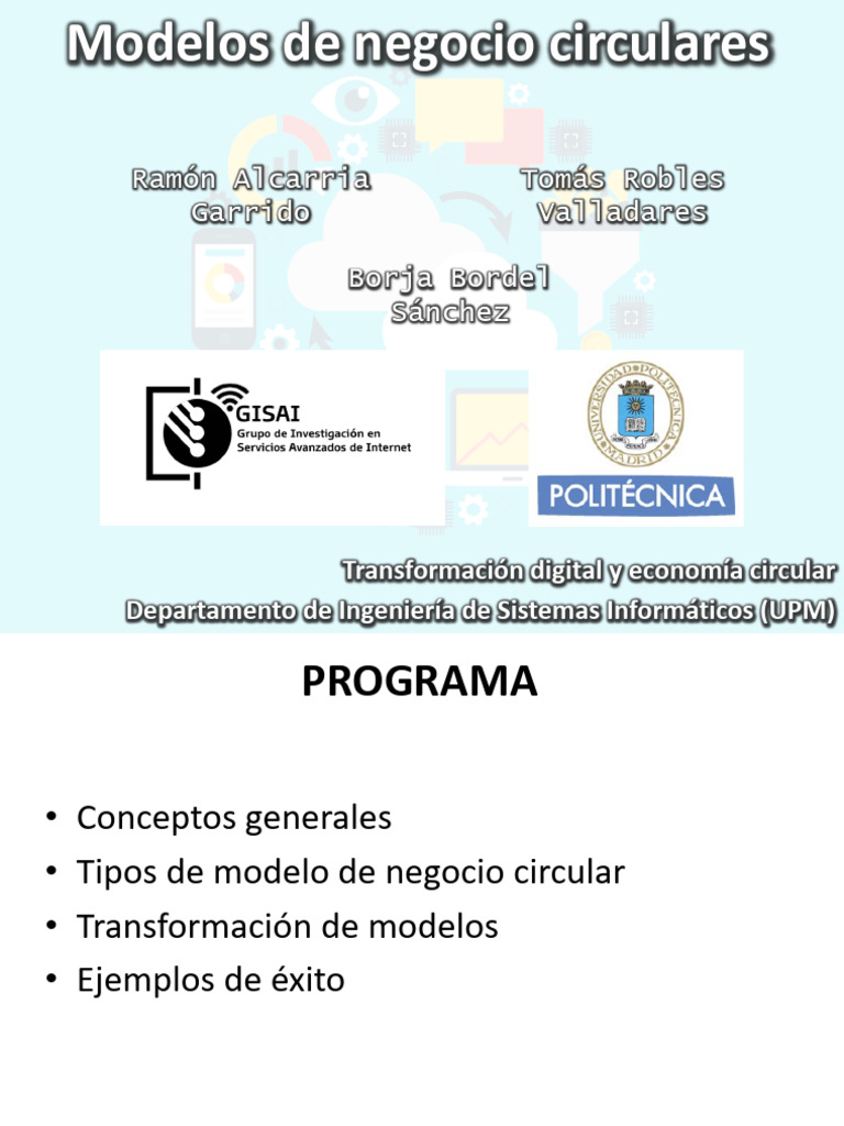 Modelos de Negocios Circulares UPM | PDF | Economias