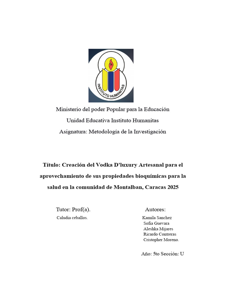 Tesis | PDF | Vodka | manzana