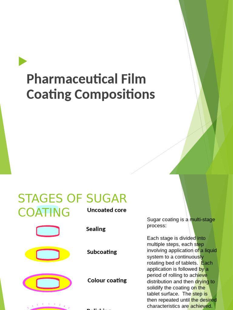 Pharmaceutical Film Coating | PDF | Tablet (Pharmacy) | Polymers