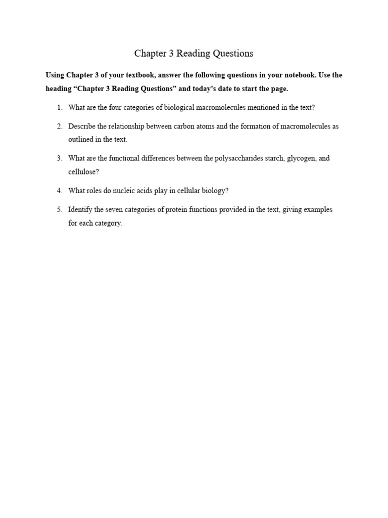 Ch3 ReadingQuestions | PDF | Science & Mathematics