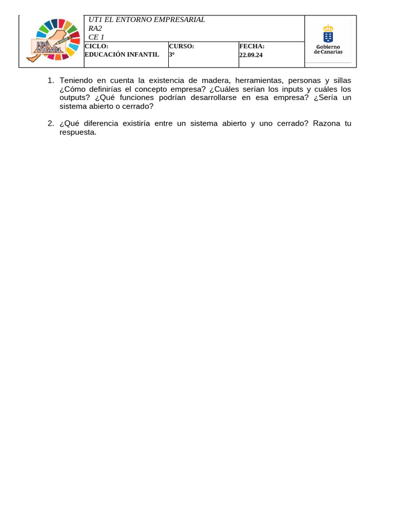 AE1 - UT2 - La Empresa Sistema | PDF