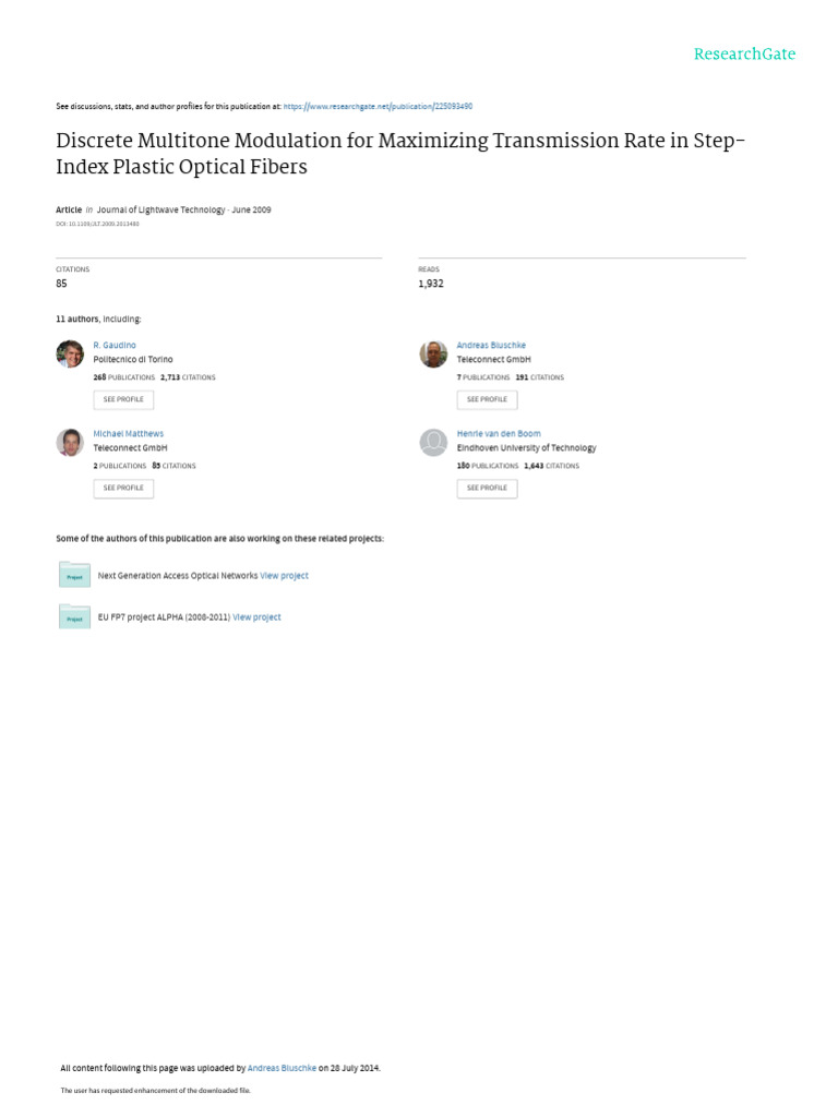Discrete Multitone Modulation For Maximizing Trans | PDF | Orthogonal Frequency Division ...