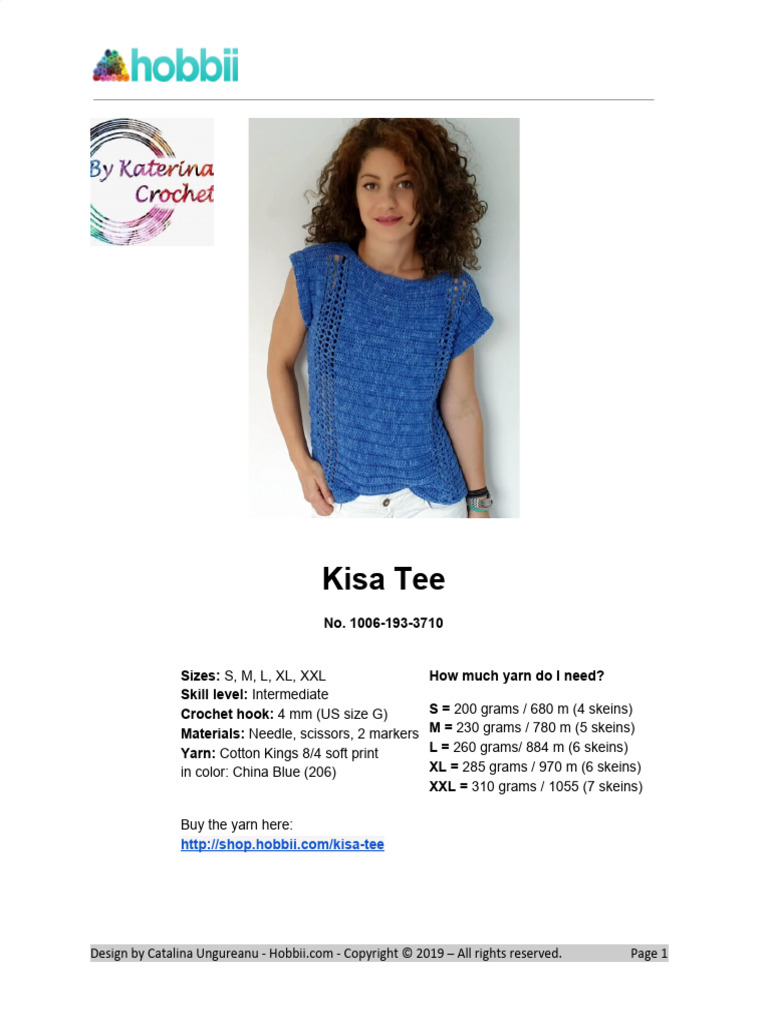 Kisa Tee Eng | PDF | Crochet | Yarn