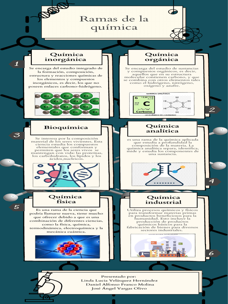 Infografía Ramas de La Química | PDF | Química | Compuestos químicos