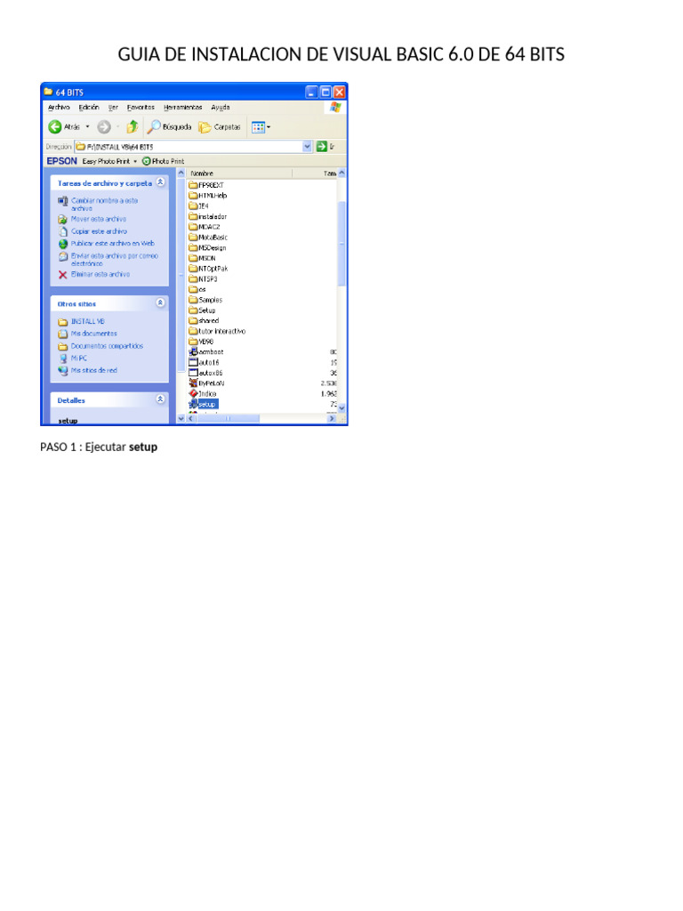 Guía de Instalación VB6 64 Bits | PDF | Informática