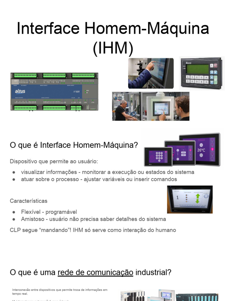 Aula Interface Homem-Máquina (IHM) + CLP Altus | PDF | Controlador lógico programável | Informática