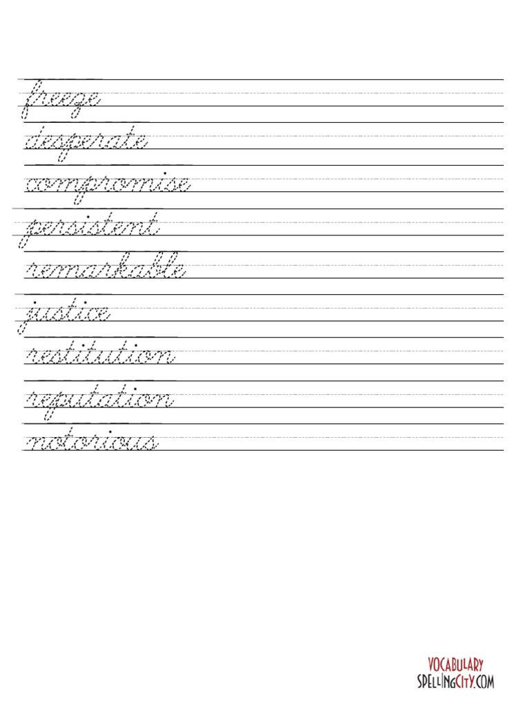 Cursive Practice | PDF | Foreign Language Studies