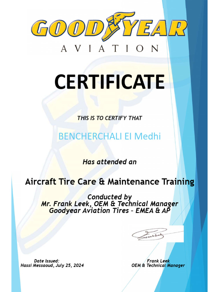 CMM Training Certificate Bencherchali El Mehdi | PDF | Business ...