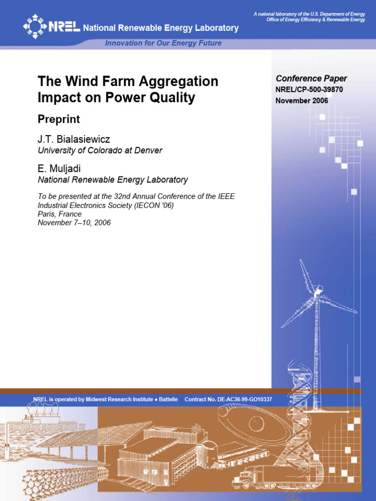 2006 - The Wind Farm Aggregation Impact On Power Quality | PDF | Wind ...