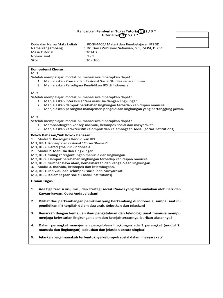 TT1 - Ips Di SD - 858919469 - Aldi Affantino M | PDF