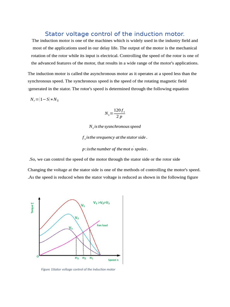 Stator Voltage Control in Induction Motors | PDF | Technology & Engineering