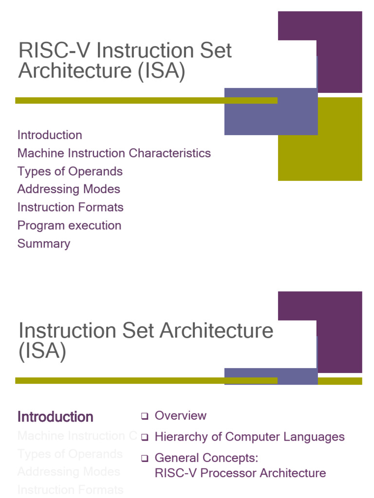RISC-V Instruction Set Architecture (ISA) | PDF | Assembly Language | Central Processing Unit