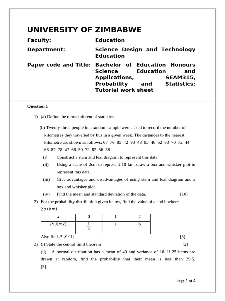 Seam 315, Tutorial Work Sheet | PDF | Regression Analysis | Standard Deviation