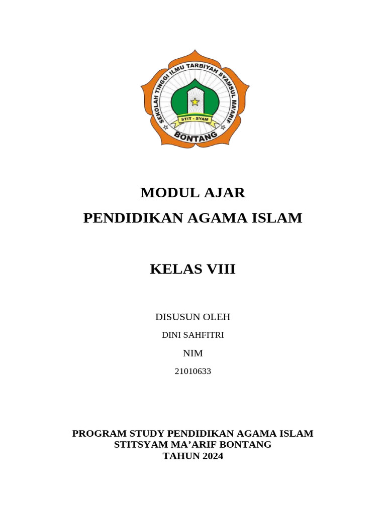 MODUL AJAR Fiqih Kls VIII | PDF