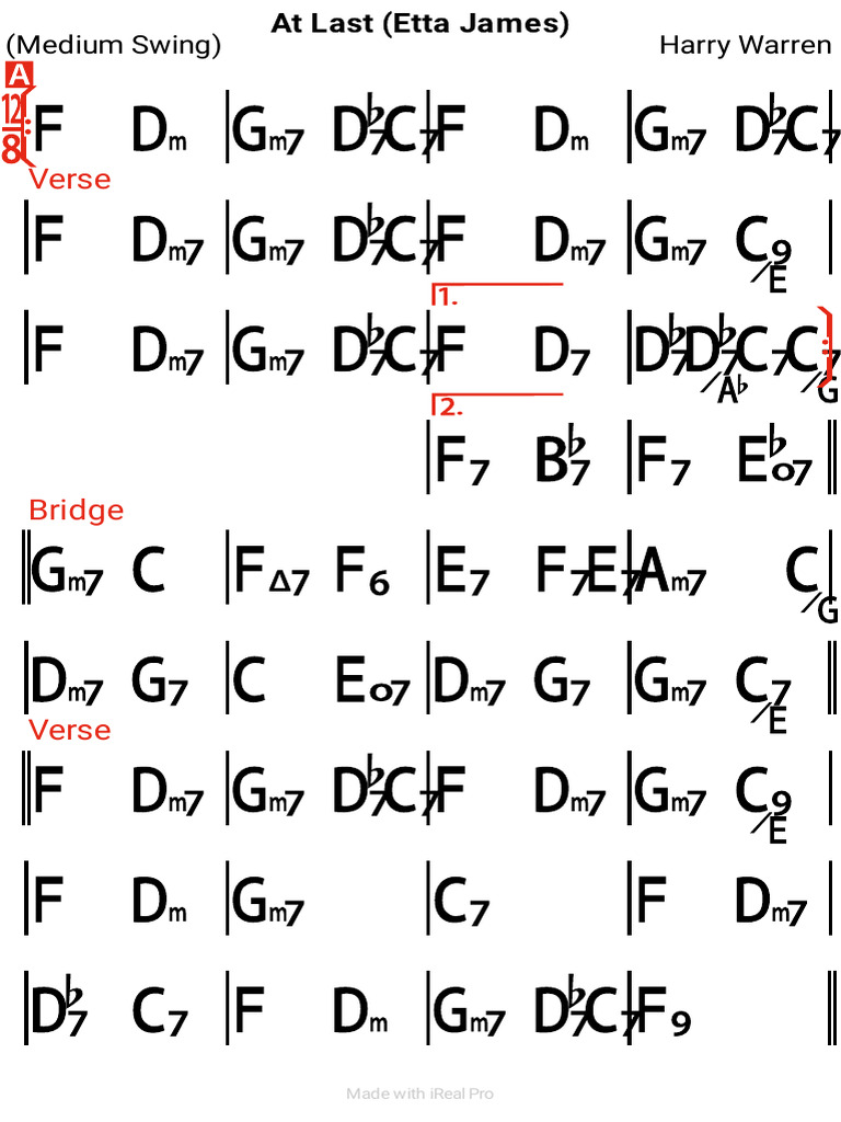 At Last (Etta James) | PDF