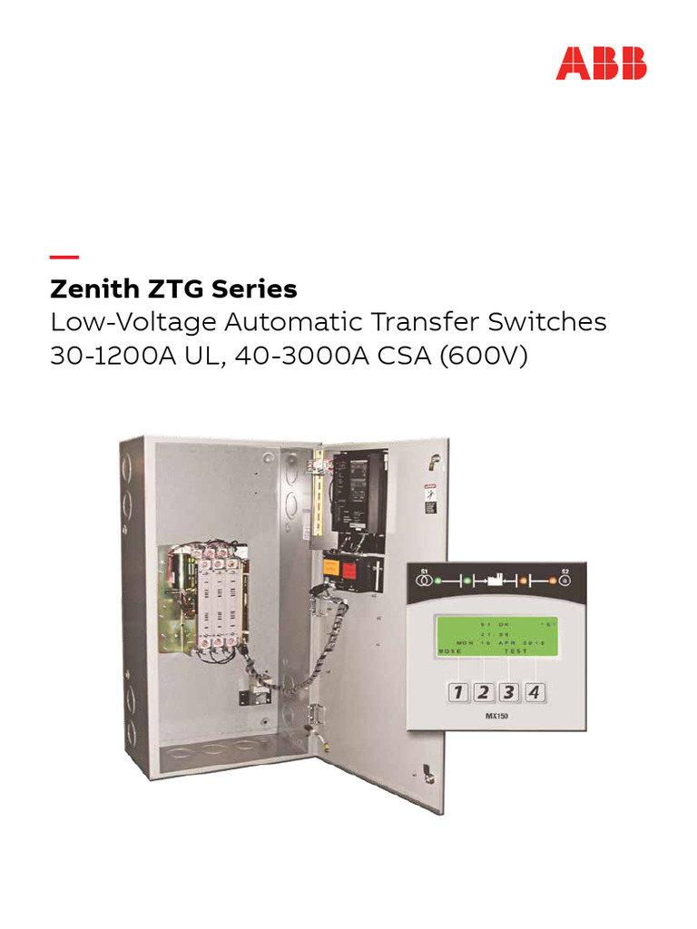 Automatic Transfer Switch Guide | PDF | Switch | Electrical Components