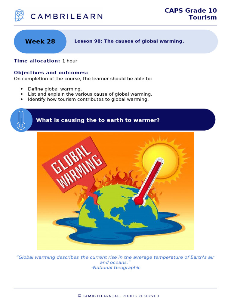 Global Warming and Tourism Impact | PDF | Greenhouse Gas | Climate Change