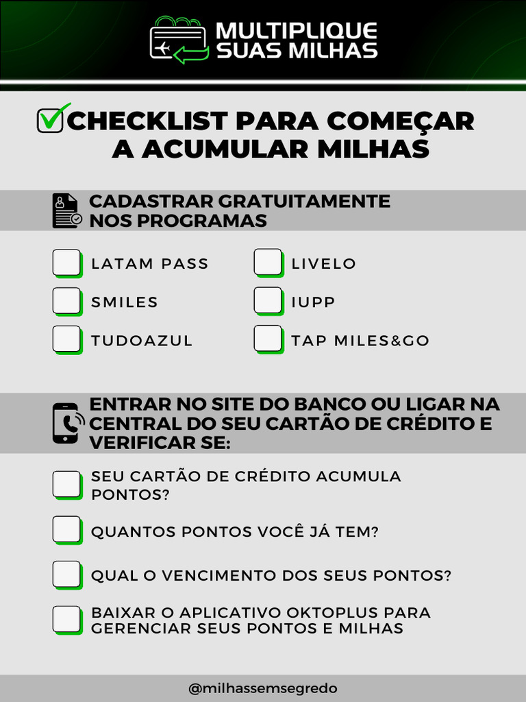 Checklist + Resumo - Aula 1 | PDF