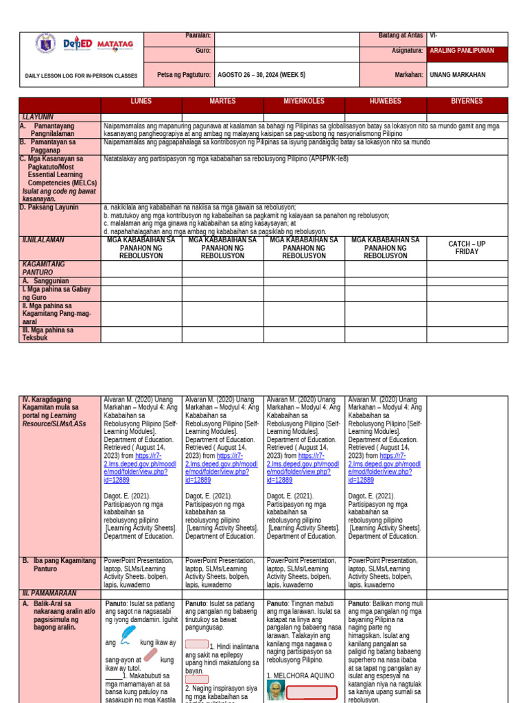 g6 q1w5 DLL AP (Melcs) | PDF